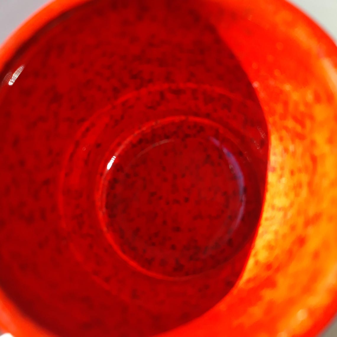 Set of 5+1 Ceramic Espresso Cups in Bright Red Colour Glaze. Very Cute ...