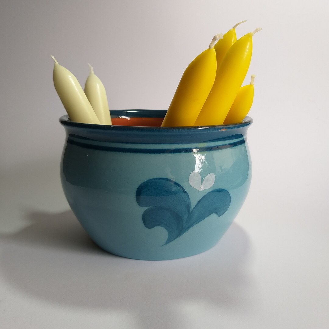 Nittsjo Sweden Ceramic Planter Pot in Turquoise Colour Glaze. Hand ...