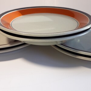 Pair of Hoganas Keramik Plates. Made in Sweden. Stoneware Rand-banda ...