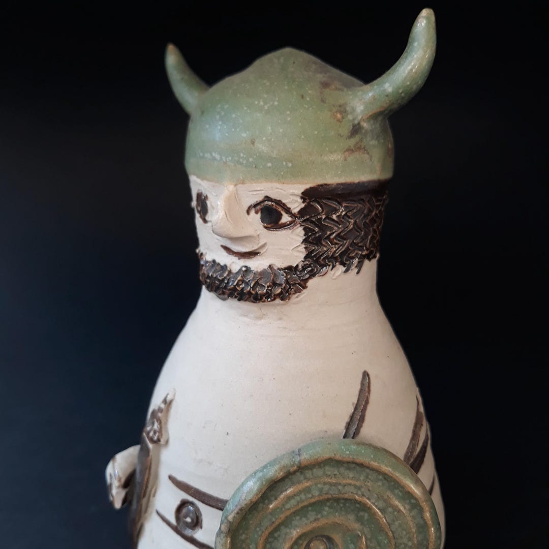 Vintage Ceramic Viking Figurine From Tjust Sweden Gallery. Hand Made ...