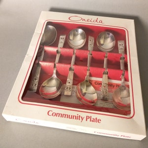 Vintage Oneida Community Plate Coronation Set of 6 Spoons. Silver ...