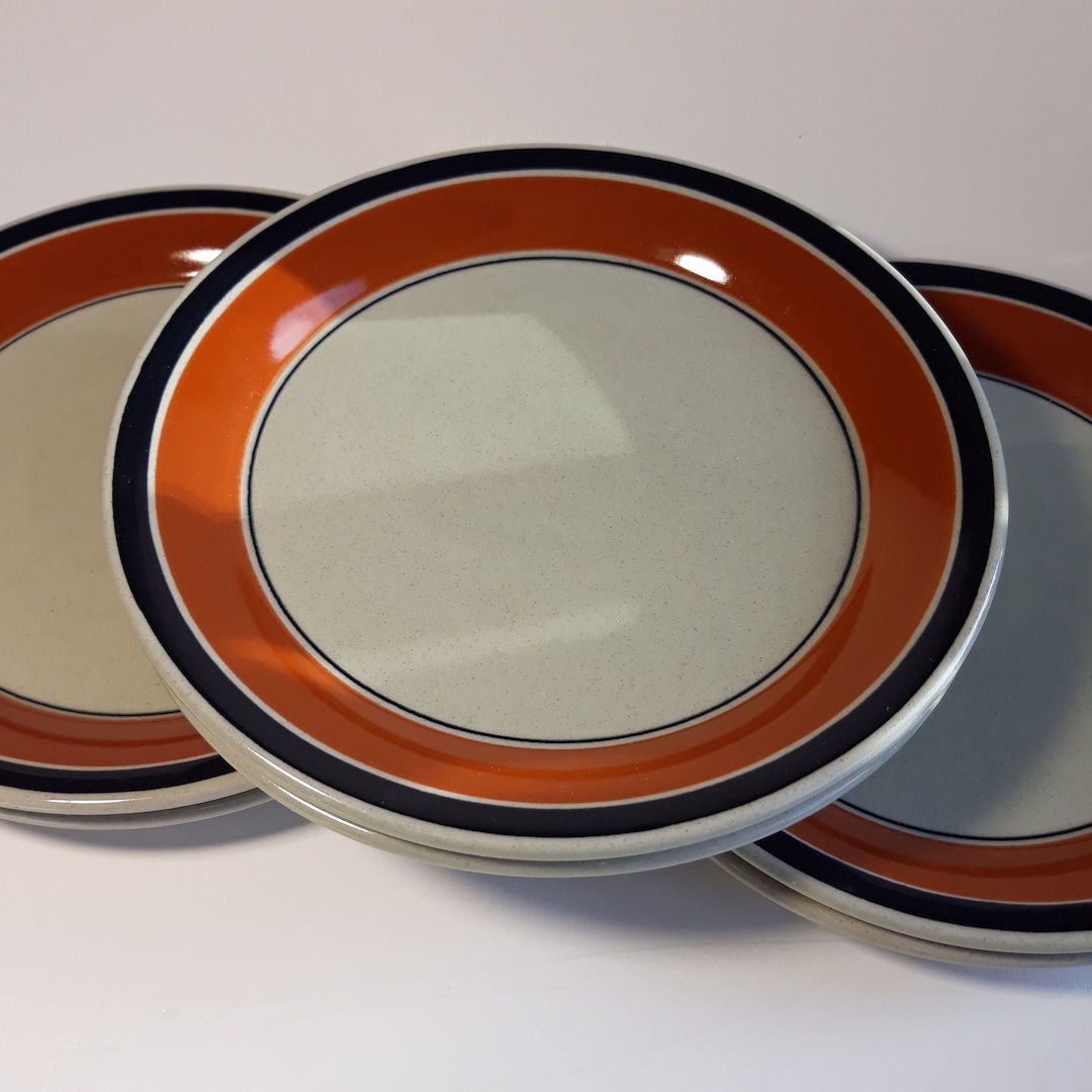 Pair of Hoganas Keramik Plates. Made in Sweden. Stoneware Rand-banda ...