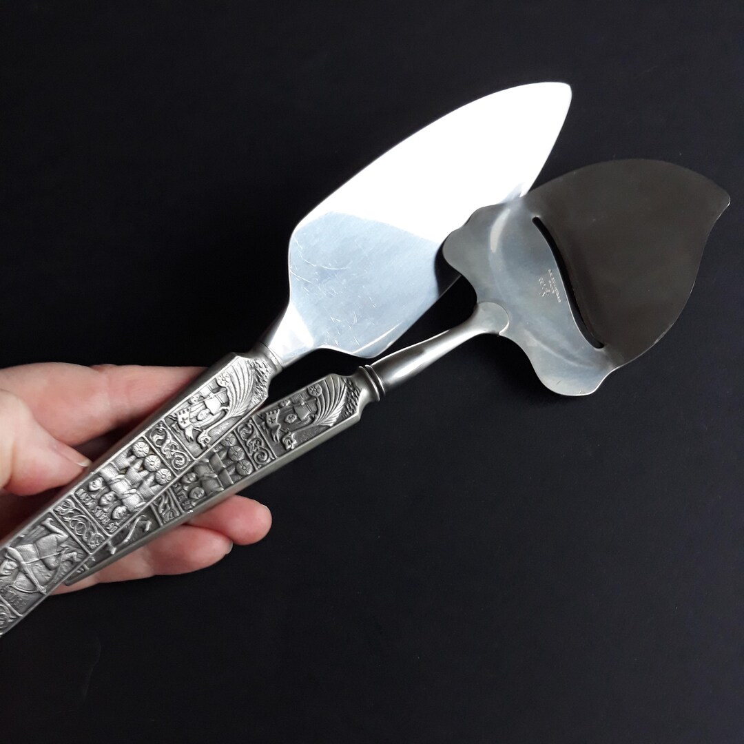 Pewter Konge Tinn Norway Flatware. Scandinavian MCM Style. Cake Knife ...