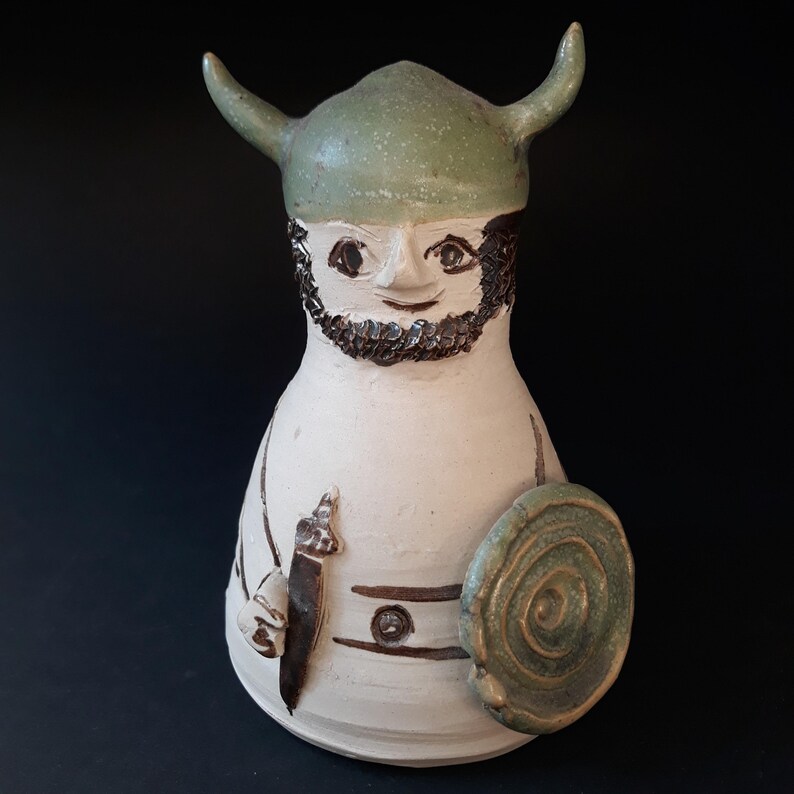 Vintage Ceramic Viking Figurine From Tjust Sweden Gallery. Hand Made ...
