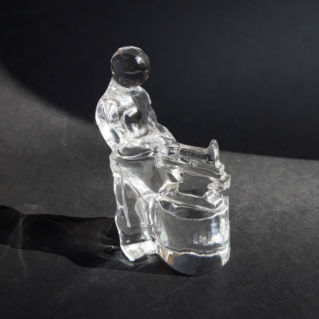 Orrefors Sweden Crystal Glass a Blacksmith Figurine. Paperweight From ...