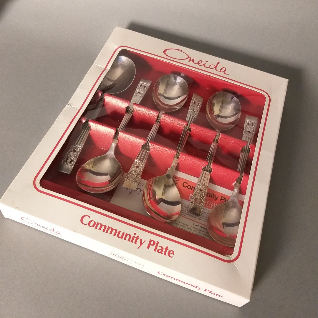 Vintage Oneida Community Plate Coronation Set of 6 Spoons. Silver ...