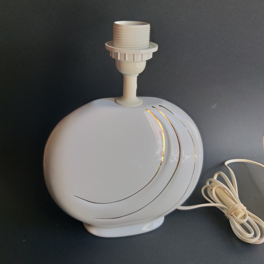 Swedish Glossy White Ceramic Lamp Ceramic Base From 70s. - Etsy