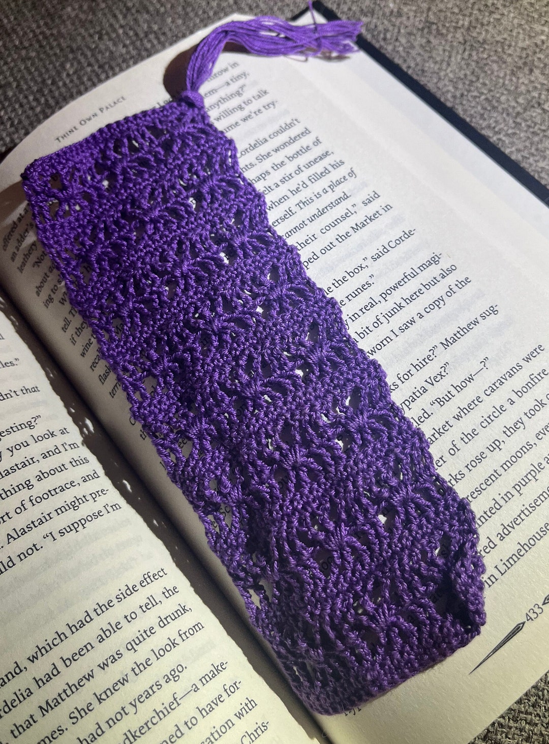 Purple Lace Bookmark - Etsy
