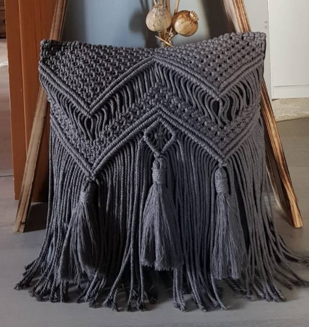 Macrame Cushion Cover / Decorative Cushion / Boho Cushion / Macrame ...