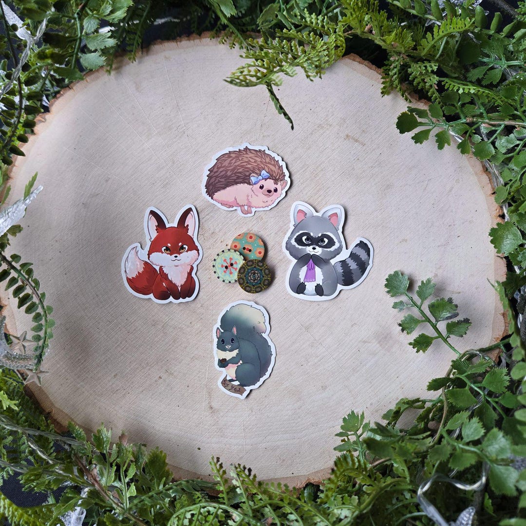 STICKERS - Forest Familiars Sticker Pack - Etsy