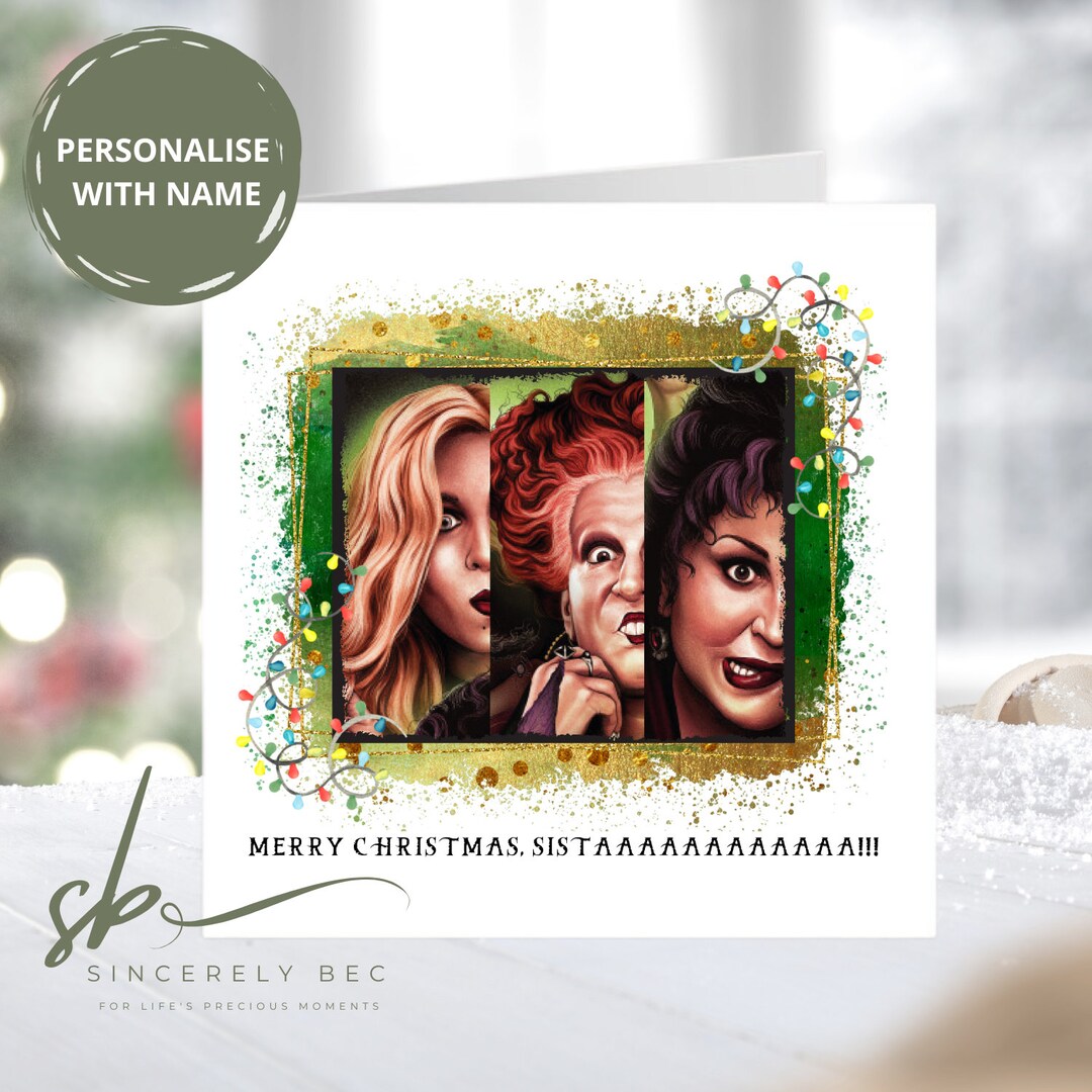 Hocus Pocus Christmas Card Sanderson Sisters Christmas Card - Etsy UK