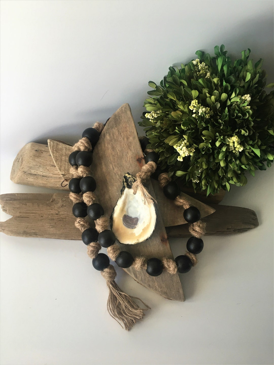 Blessing Beads With Oyster Shell and Tassel; Oyster Shell Garland ...