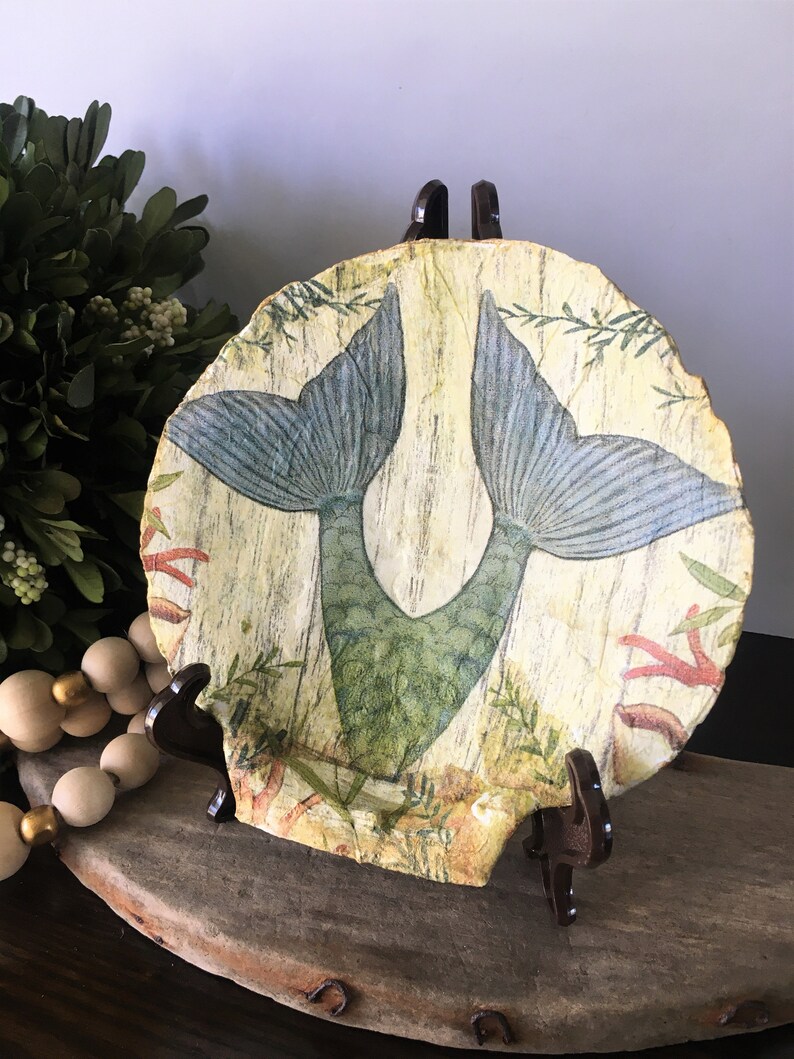 Extra Large Scallop Shell; Decoupage Scallop Shell; Mermaid Shell Art ...