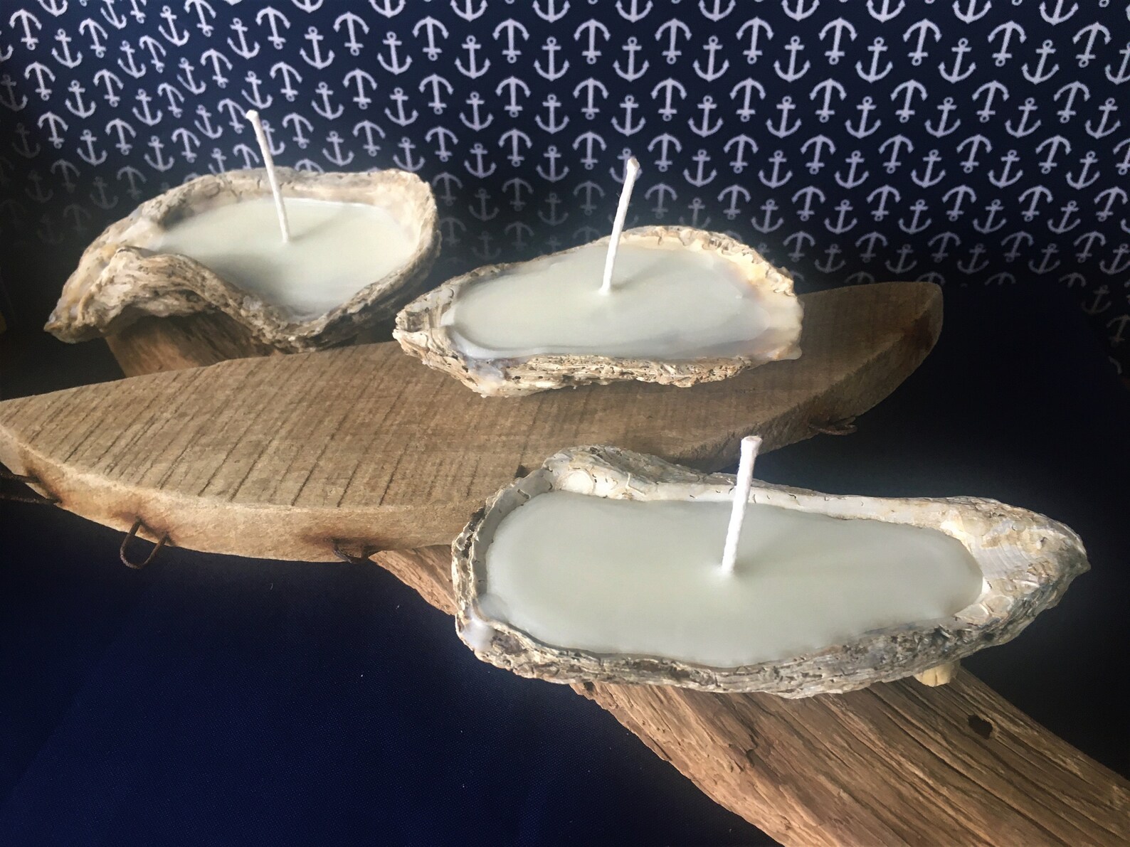 Oyster Shell Candle Set Three Oyster Shell Tea Candles | Etsy