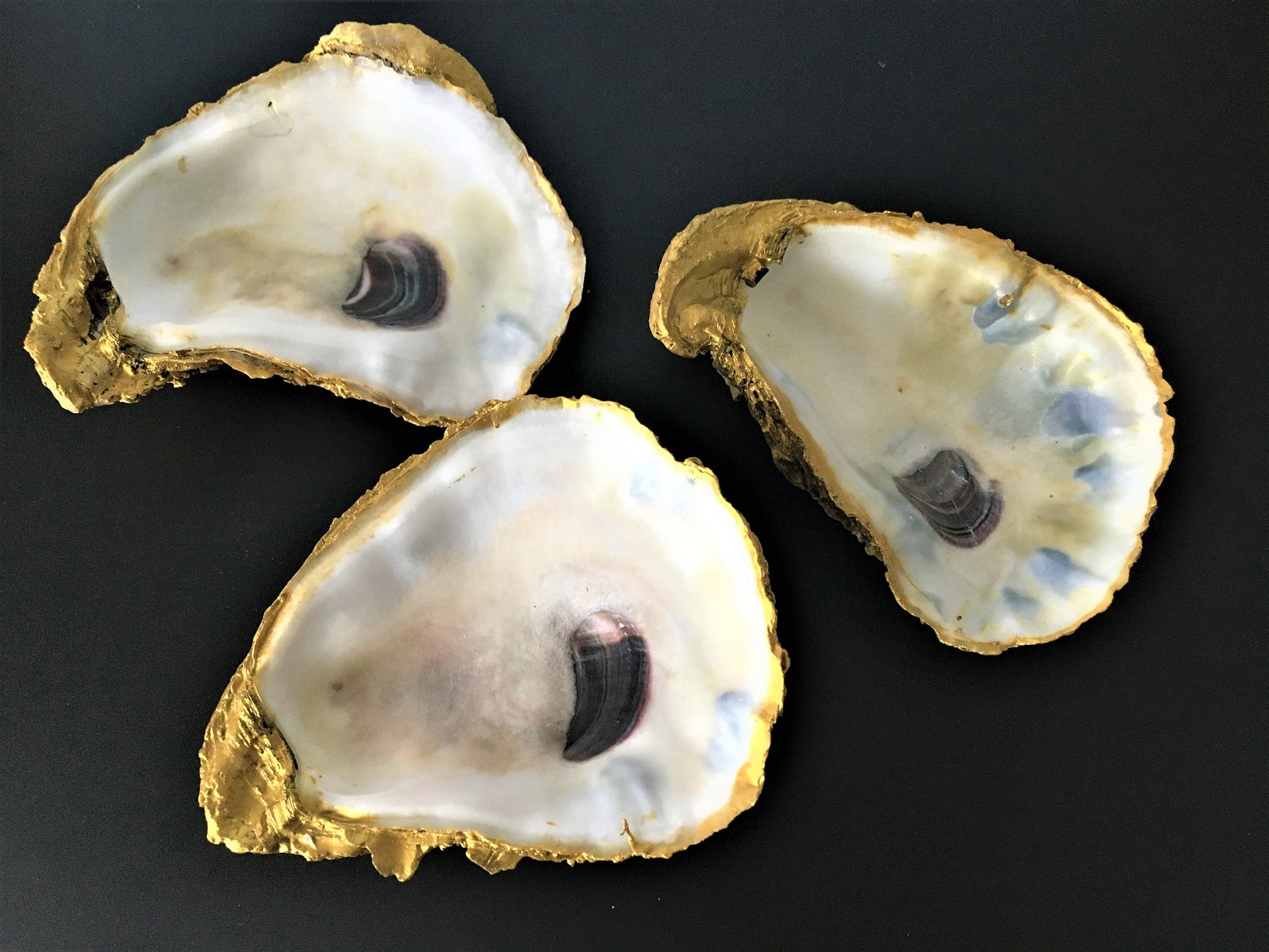 Oyster Shell Ring Dish Gold Oyster Shell Wedding Favor | Etsy