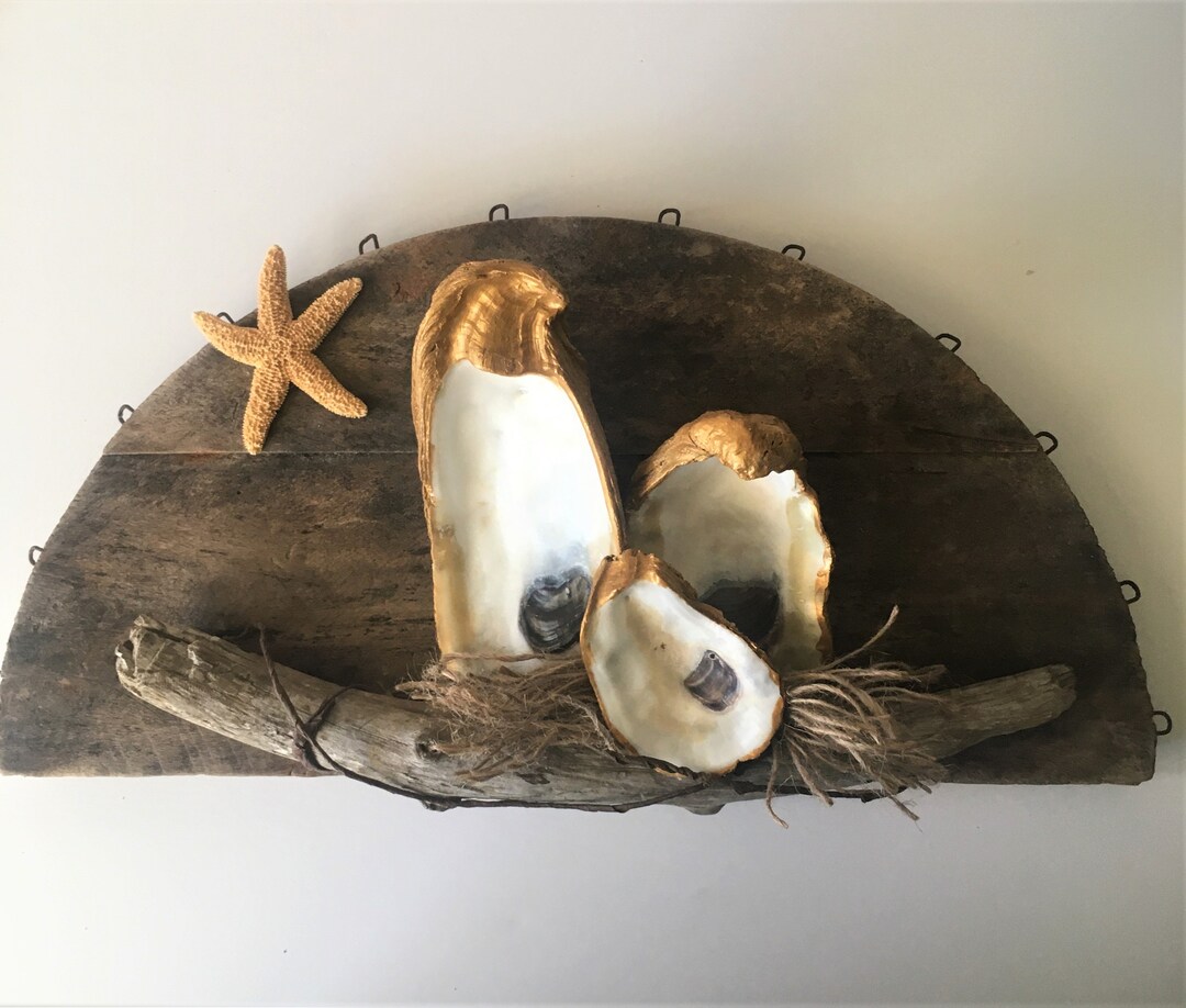 Oyster Shell Nativity; Religious; Home Décor; Oyster Shell Décor; Gift ...