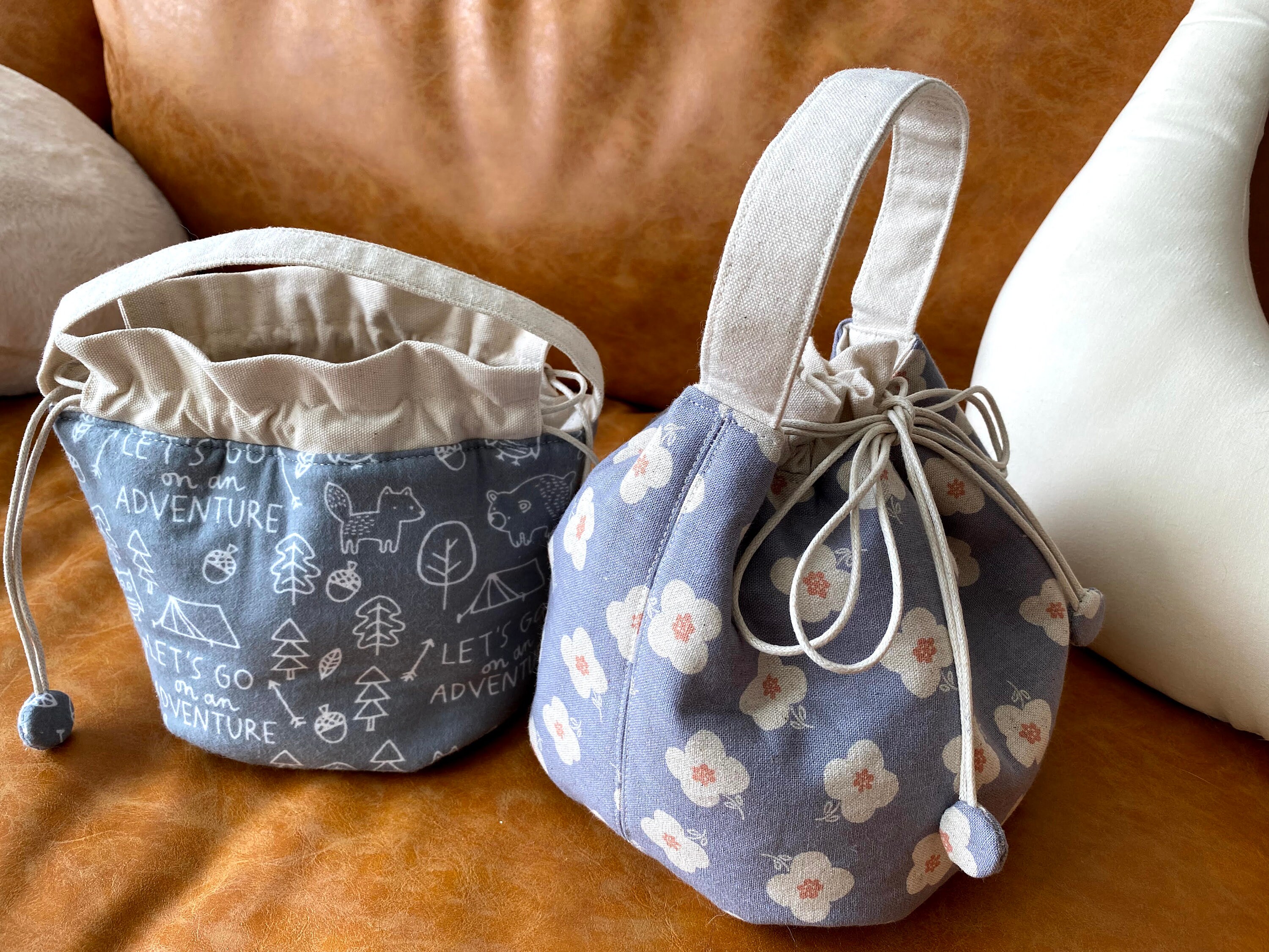 Handmade Cotton Linen Drawstring Storage Bag/handbag - Etsy