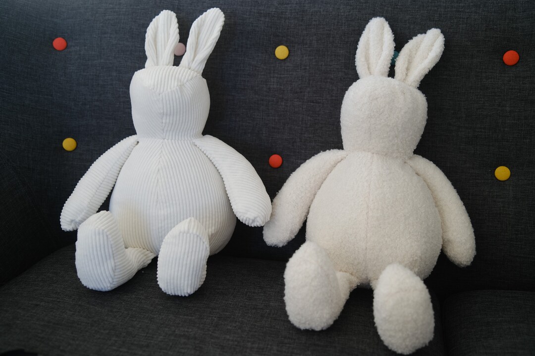 Handmade Easter Stuffed White Bunny Rabbit Toy - Etsy