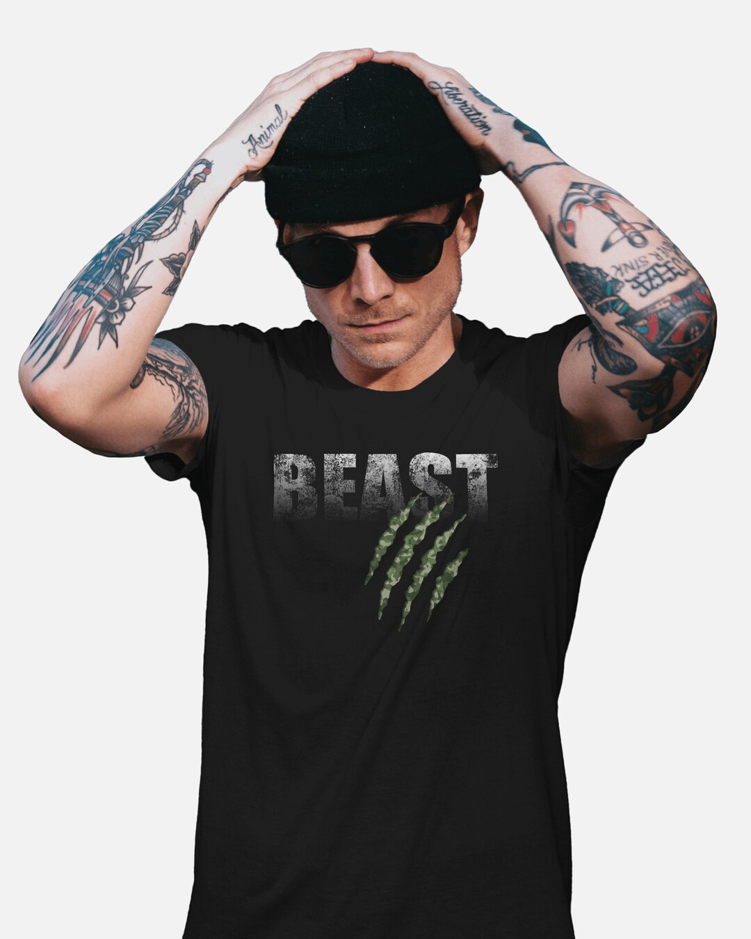 Beast, Men Cotton Tee, Beast Mode, Beast Scratch, Animal, Alpha Male ...