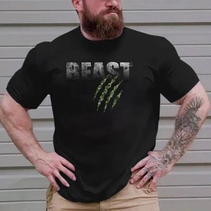Beast, Men Cotton Tee, Beast Mode, Beast Scratch, Animal, Alpha Male ...