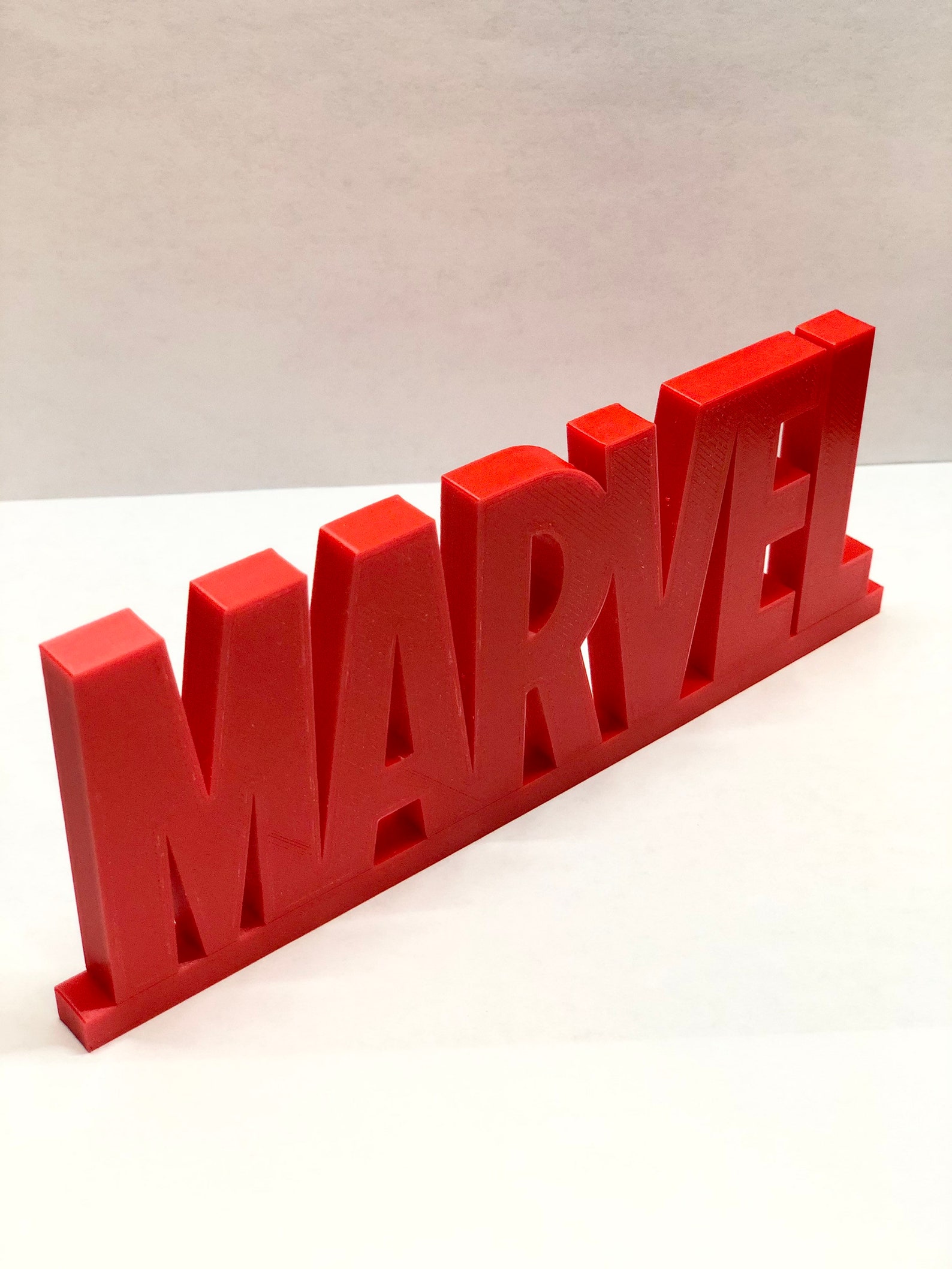 Marvel Sign With Base/Marvel Logo | Etsy