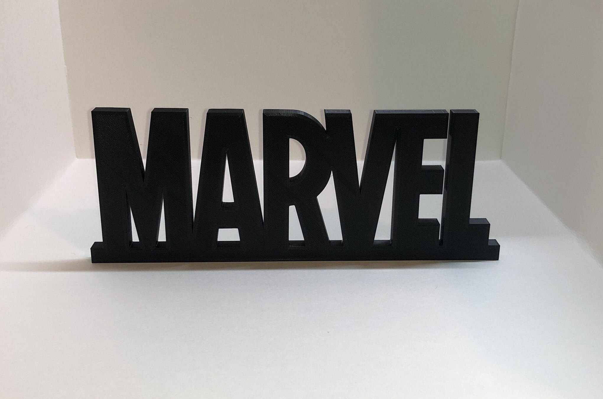 Marvel Sign With Base/Marvel Logo | Etsy