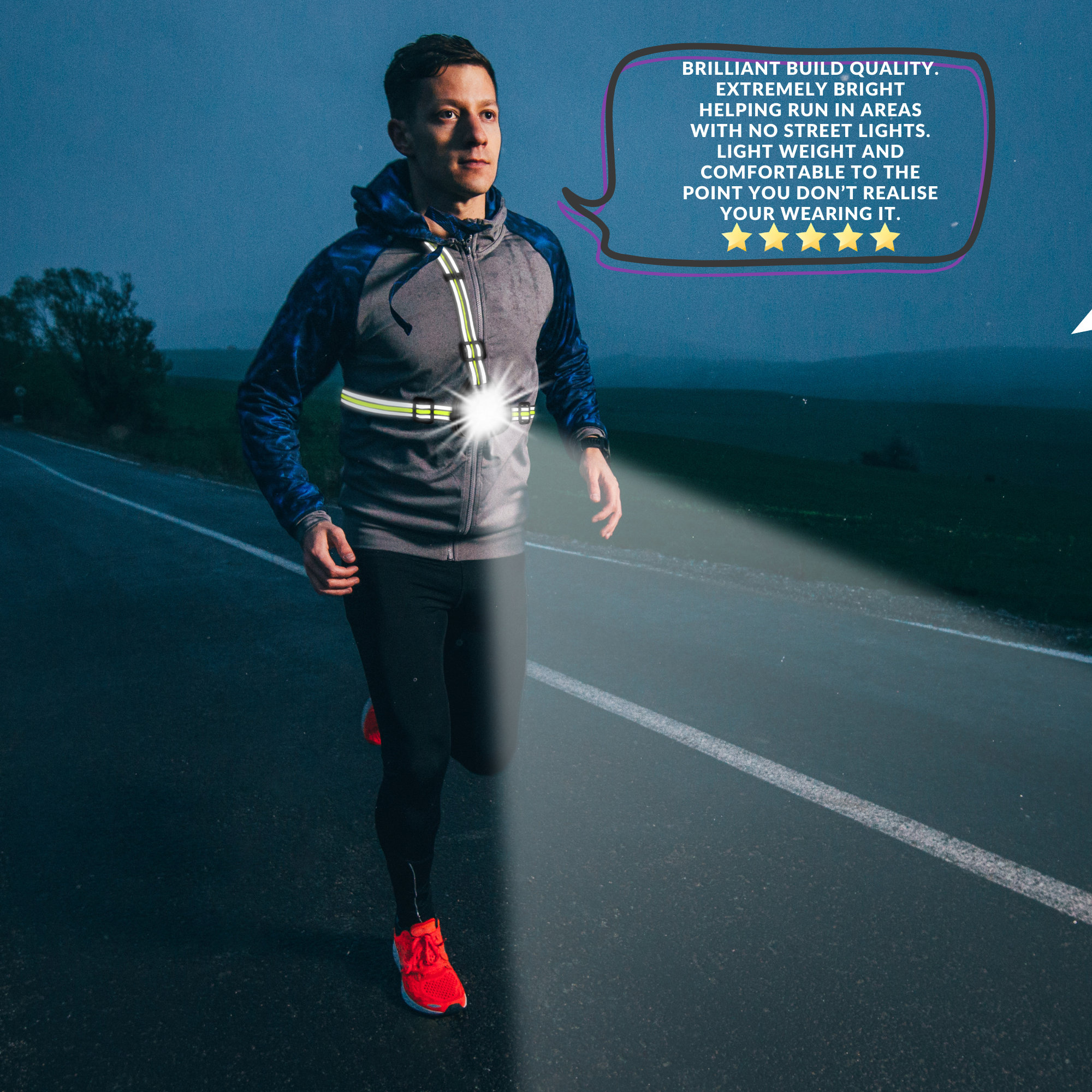 LUMEFIT Run Light Running Light for Runners Chest LED Lamp | Etsy