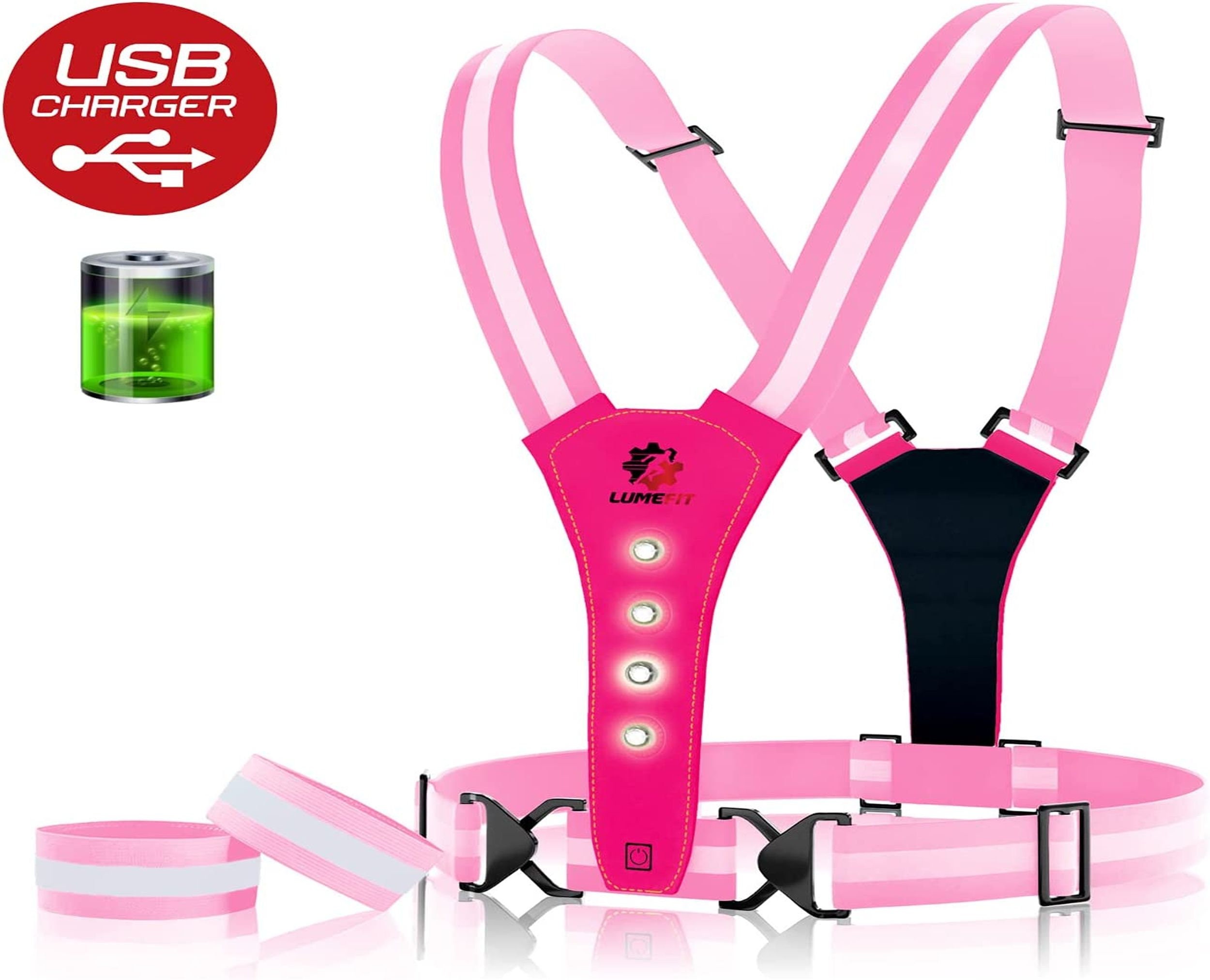 LUMEFIT Reflective USB LED Safety Vest Running Cycling - Etsy UK