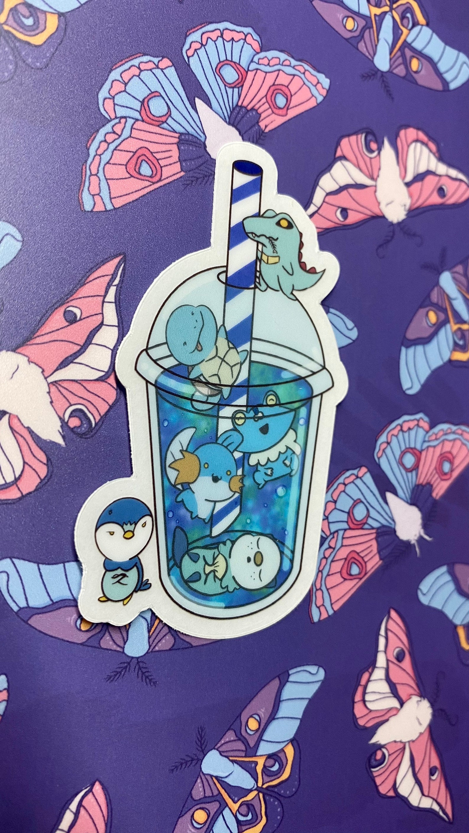 Water Type Pokémon Boba Sticker | Etsy