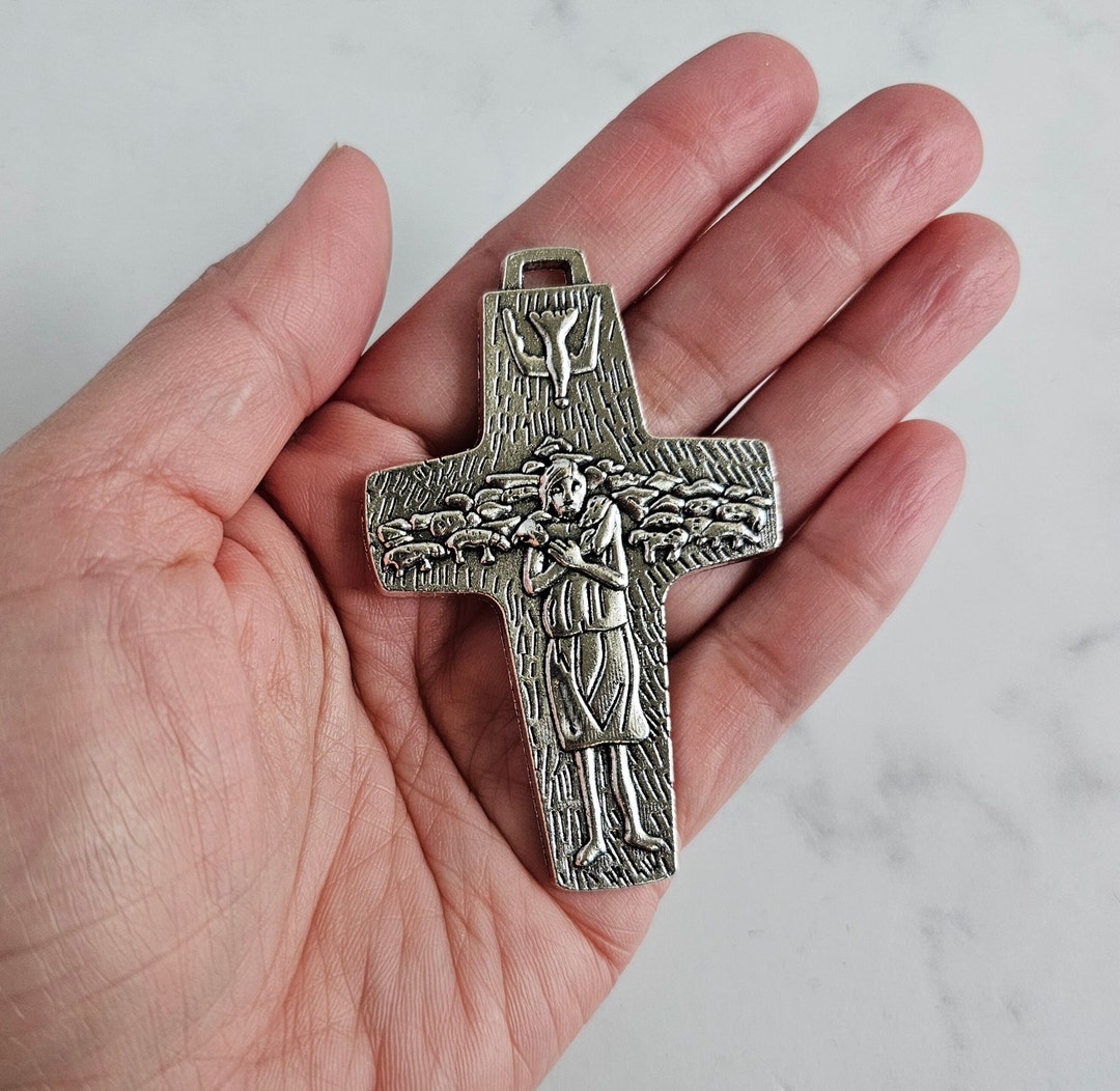 The Good Shepherd Cross, Pope Francis Pectoral Cross, Jesus and the ...