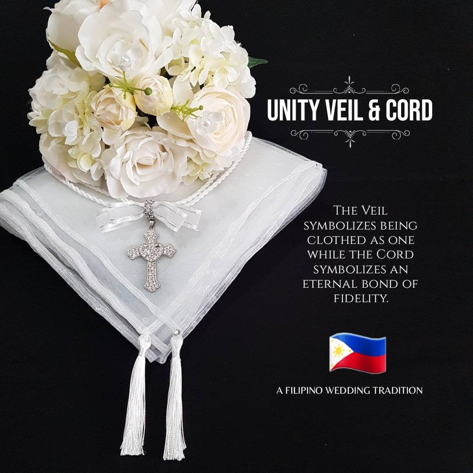 Filipino Unity Veil and Cord Set Secondary Sponsor Wedding | Etsy