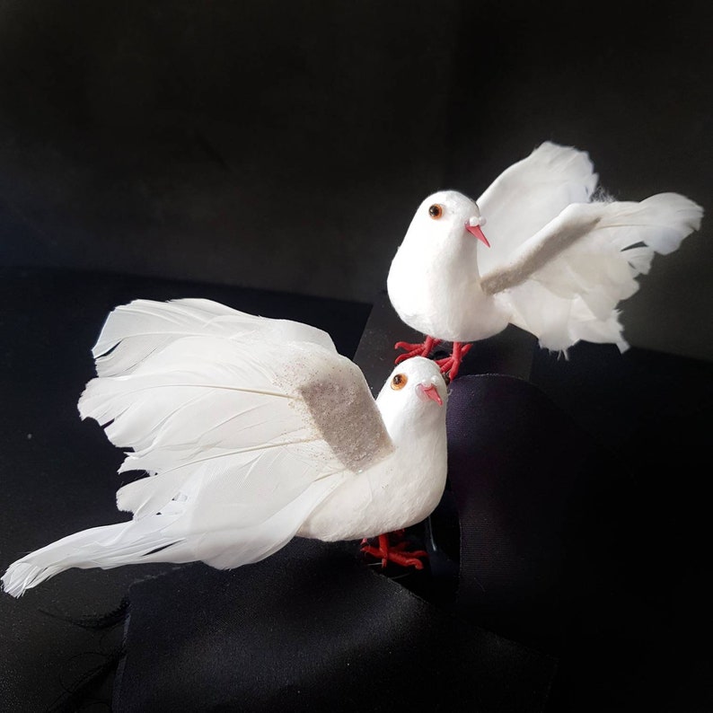 1/2pcs White Doves for Wedding Centerpieces Artificial Love - Etsy