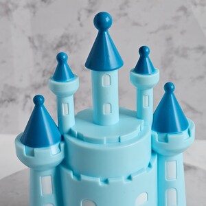 Blue Castle Princess and Prince Themed Cake Topper for Birthdays, Baby ...
