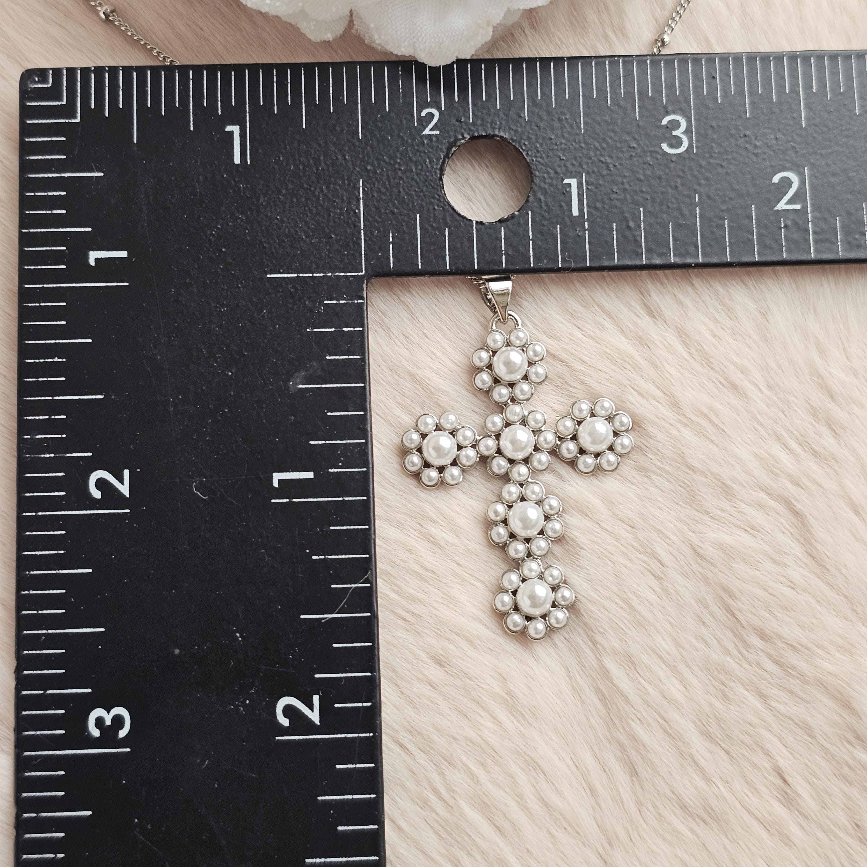 Perla Fashion Pendant Cross With Necklace Included, 1.5x1 Inches Cross ...