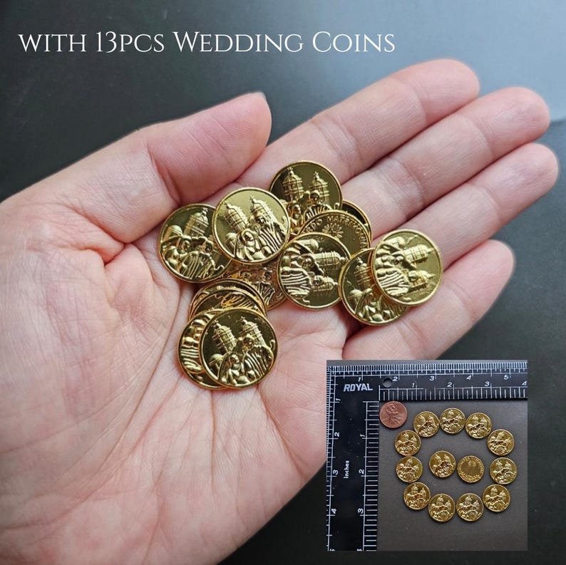 Unity Wedding Coins for Filipino and Hispanic Wedding Ceremony Arras ...