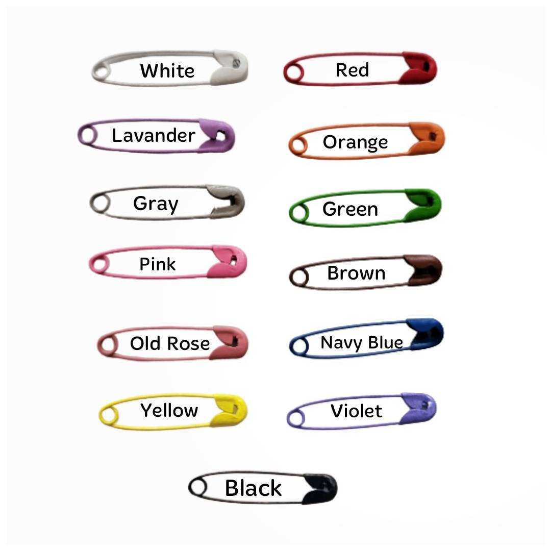 20/50 Pcs Colored Iron Safety Pins - Etsy