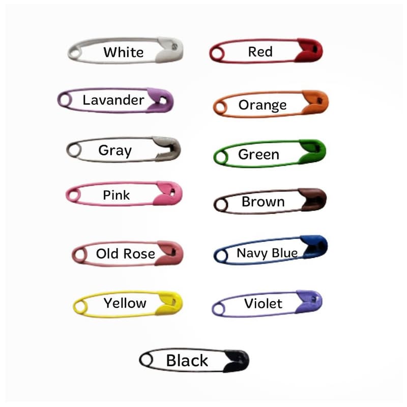 Colored Safety Pins - Etsy