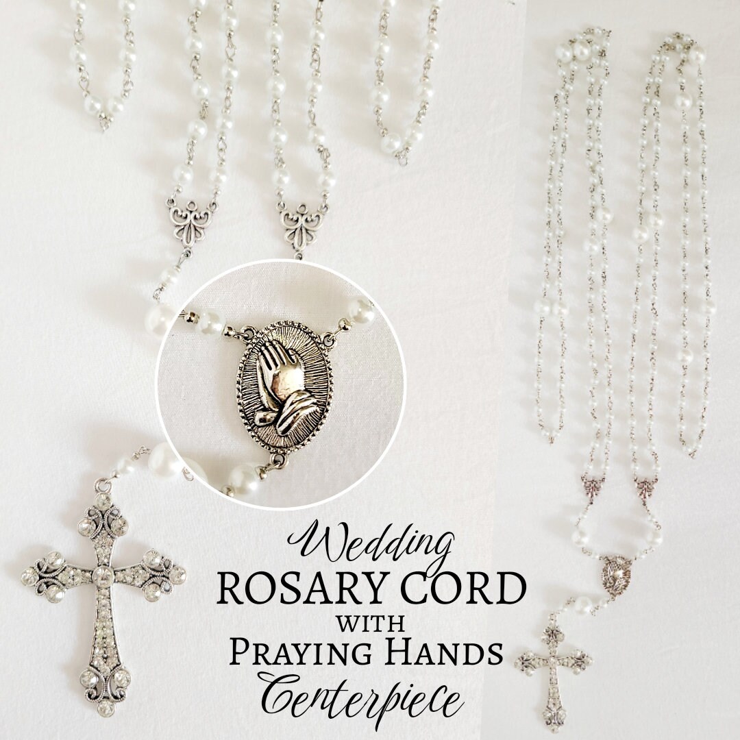 Catholic Pearl Wedding Unity Cord Rosary - Like Lasso Cord With Praying ...