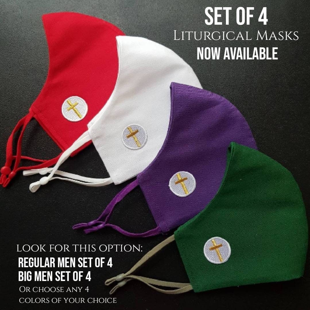 Liturgical Face Mask for Catholic Priests, Clergy, Pastor, Religious ...