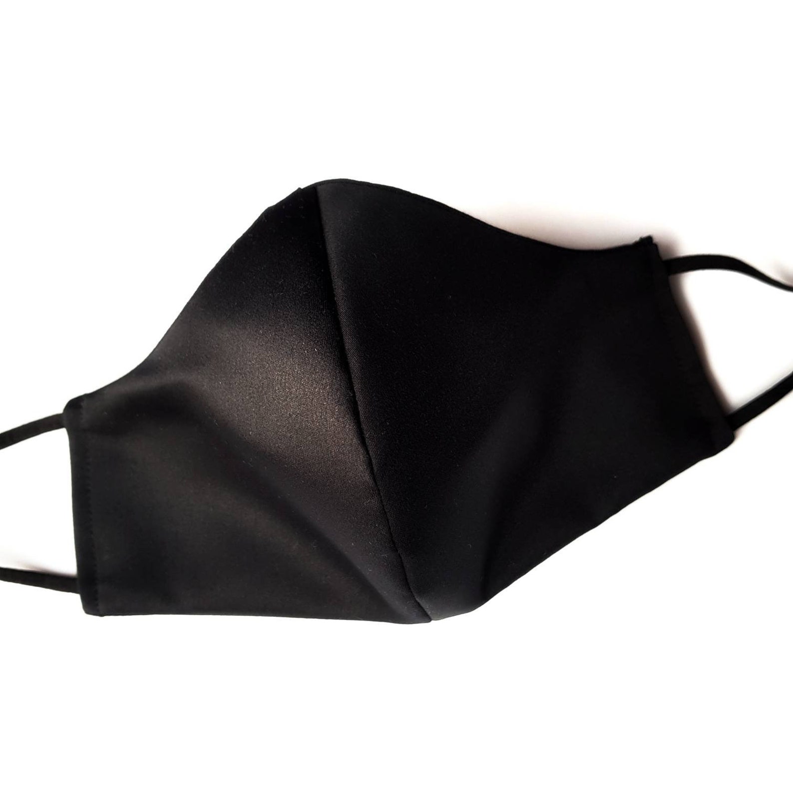 Black Satin Men's Groom Face Mask With Adjustable Buckle Bestman Best ...