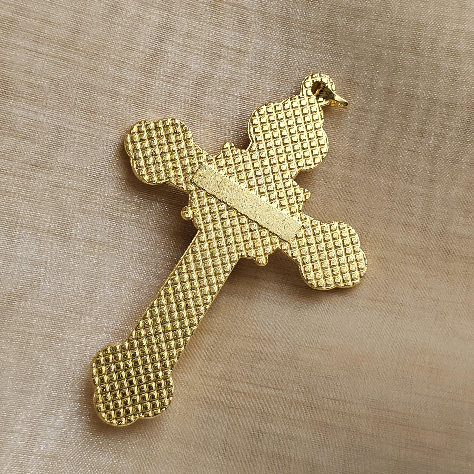 The 12 Apostles Big Crucifix 18K Gold Plated Large Pendant Cross for ...
