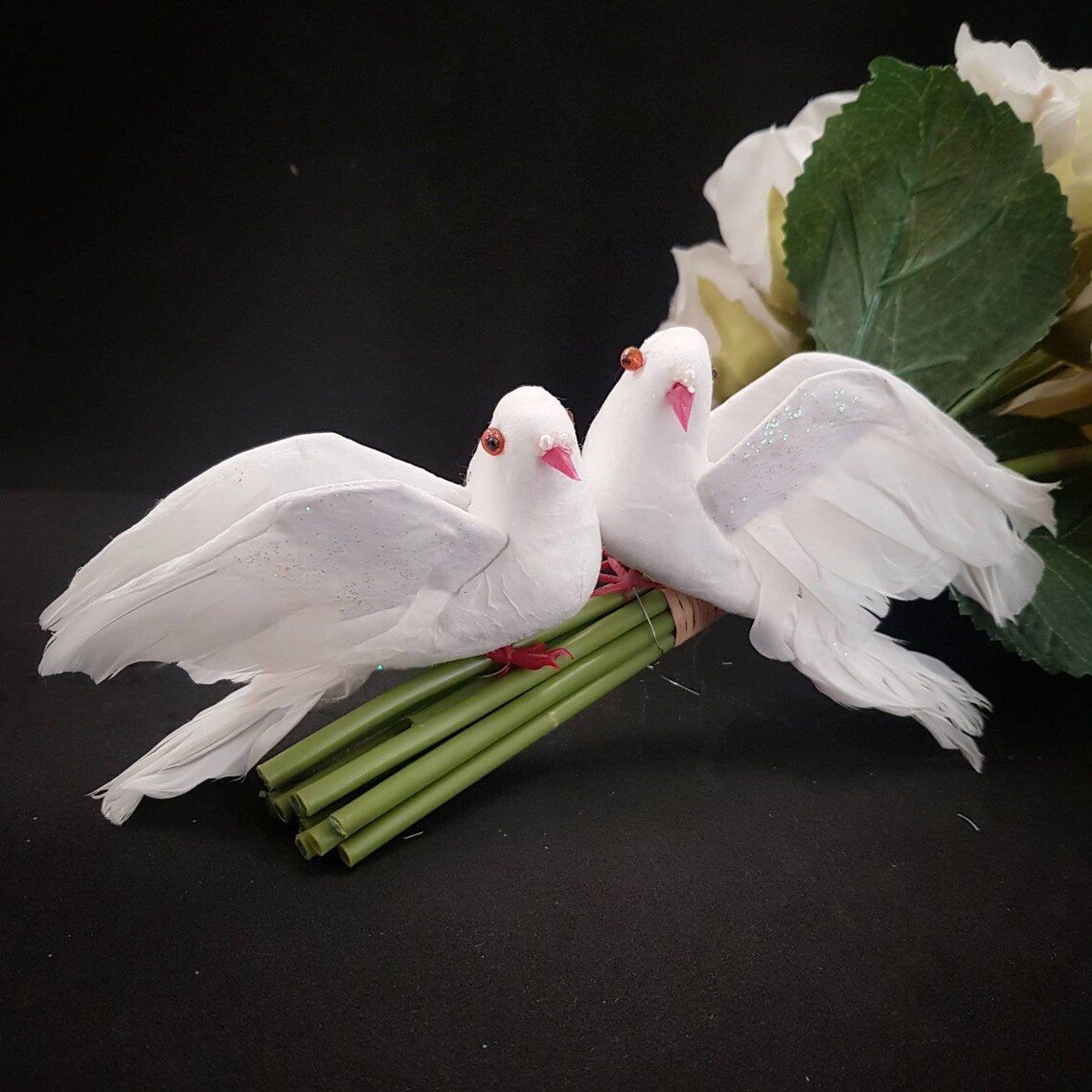 1/2pcs White Doves for Wedding Centerpieces Artificial Love - Etsy