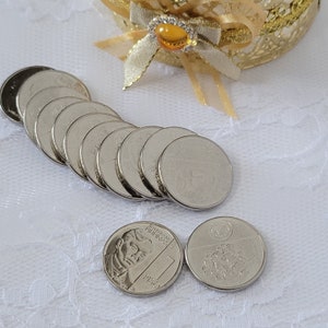 Silver Round Arras Arrhae Unity Coins With Doves Charm Wedding Coins ...