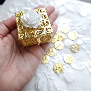 Gold Square Style Arras Arrhae Unity Wedding Coins for Filipino ...
