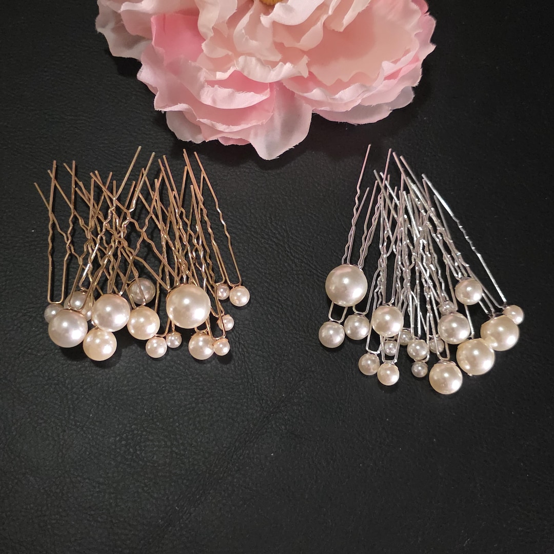 Elegant Pearl Bridal Hair Pins | Wedding Hair Accessories | Available ...