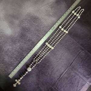 Silver - White Rose Pearl Rosary Unity Cord - for Catholic Wedding ...