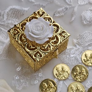 Gold Square Style Arras Arrhae Unity Wedding Coins for Filipino ...