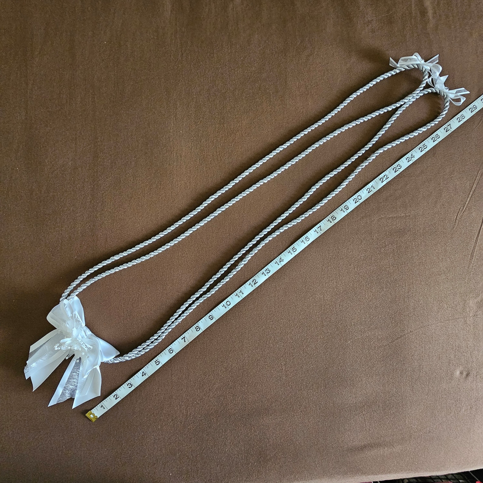 White Floral Wedding Unity Cord Lasso Yugal for Filipino and Hispanic ...