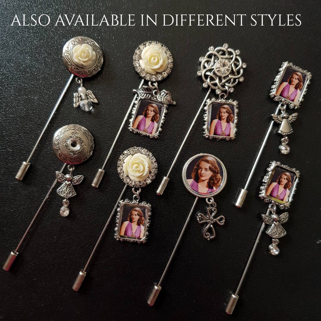 Memorial Pin for Groom Photo Lapel Corsage for Men Memorial | Etsy