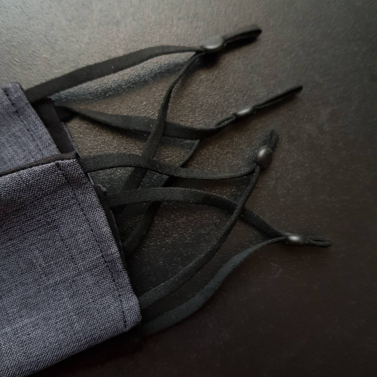 Men's Adjustable Charcoal Gray Suit Mask Reversible | Etsy